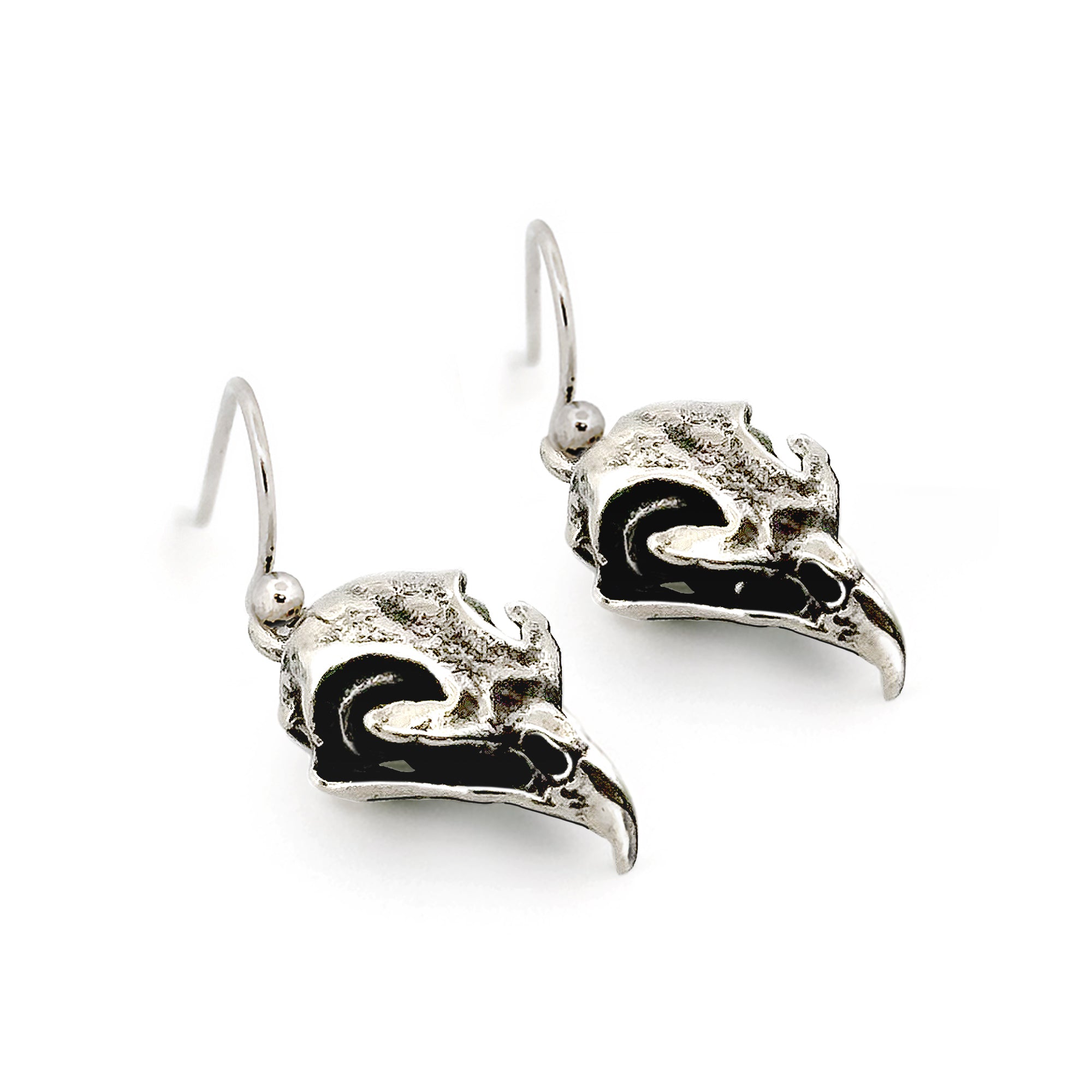 Red-Tailed Hawk Skull Earrings from Fire & Bone Natural History Jewelry