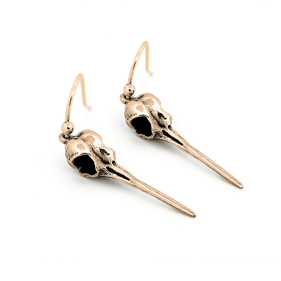 Hummingbird Skull Earrings from Fire & Bone Natural History Jewelry