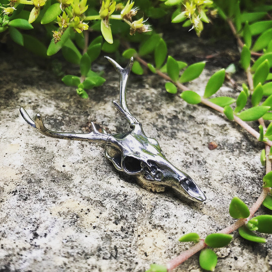 White-Tailed Deer Skull Pendant by Fire & Bone