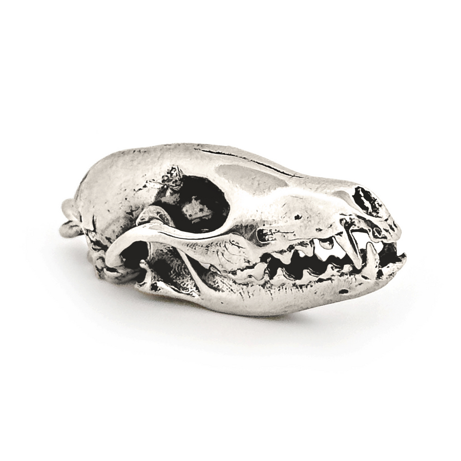 Arctic Fox Skull Pendant by Fire & Bone