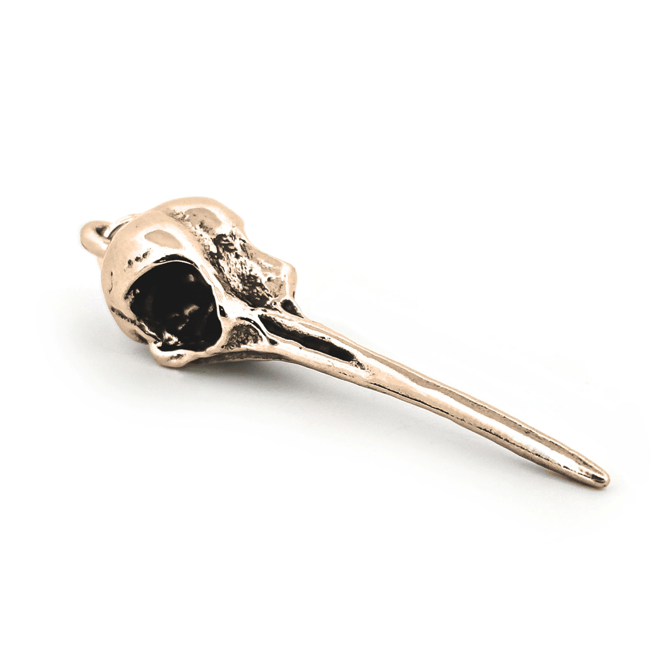 Ruby-Throated Hummingbird Skull Pendant by Fire & Bone